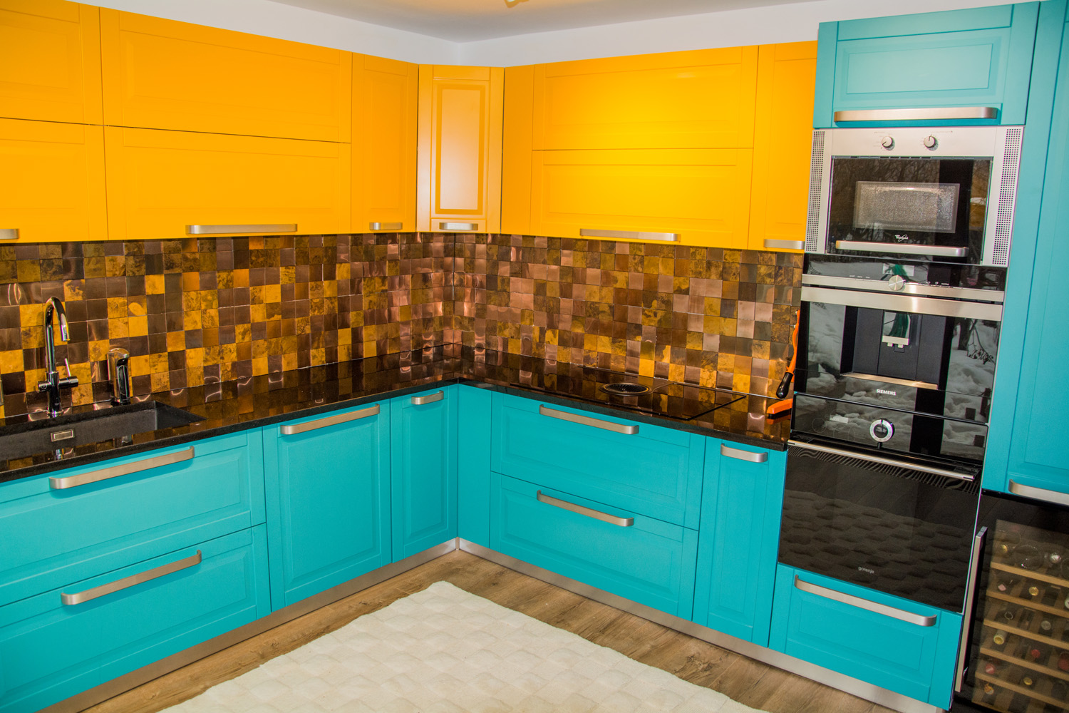 Bucatarie Turcoaz&Galben - Yulmob